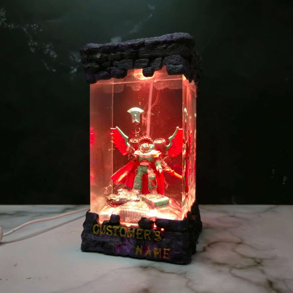 Chaos Space Marines Resin Lamp, Warhammer 40k - Resinartgift - Epoxy ...