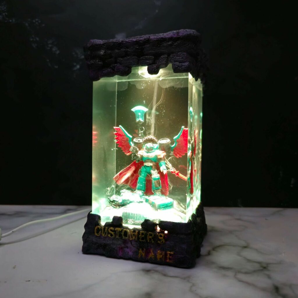 Chaos Space Marines Resin Lamp, Warhammer 40k - Resinartgift - Epoxy ...