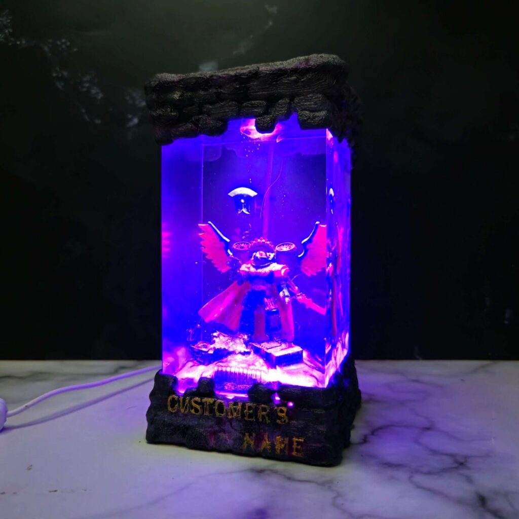 Chaos Space Marines Resin Lamp, Warhammer 40k - Resinartgift - Epoxy ...