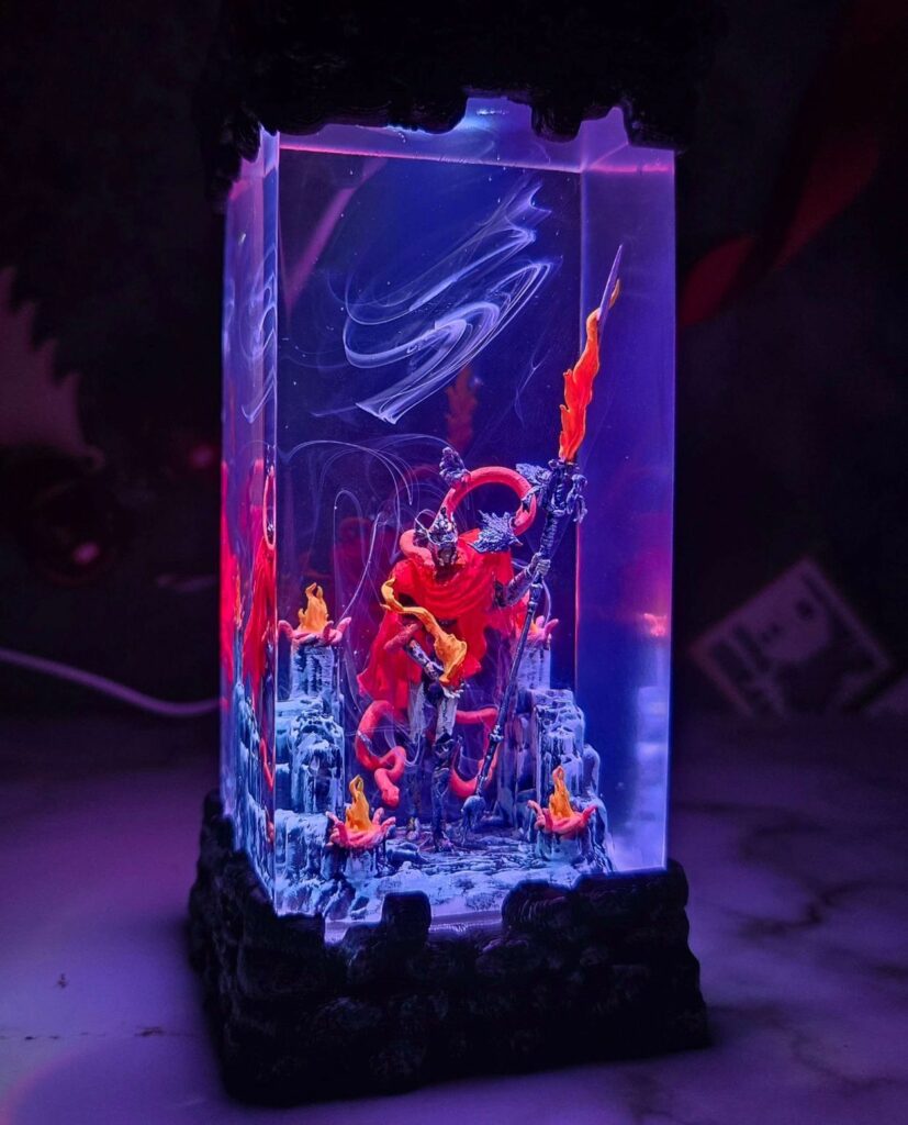 Messmer Elden Ring Resin Lamp - Resinartgift - Epoxy Resin and Wood ...