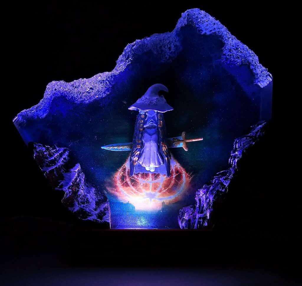 Ranni Elden Ring Resin Lamp - Resinartgift - Epoxy Resin and Wood Lamps ...